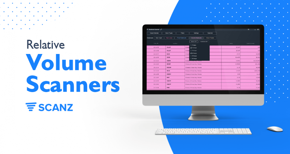 Relative Volume Scanner - Scan Settings for Active Traders