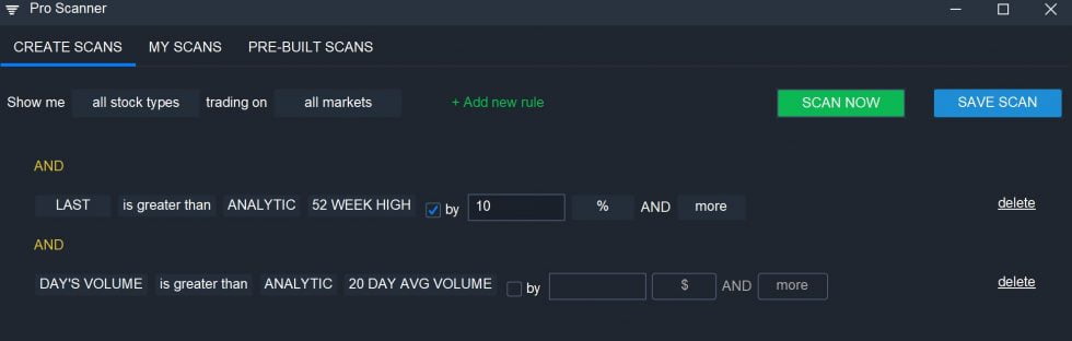 How to Find Breakout Stocks Using The Pro Scanner